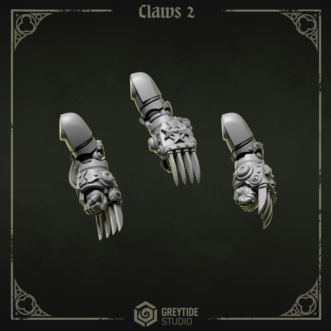 Eternal Pilgrims Claws Set #2 (3 Bit Pack) | Sculpts by Grey Tide ...