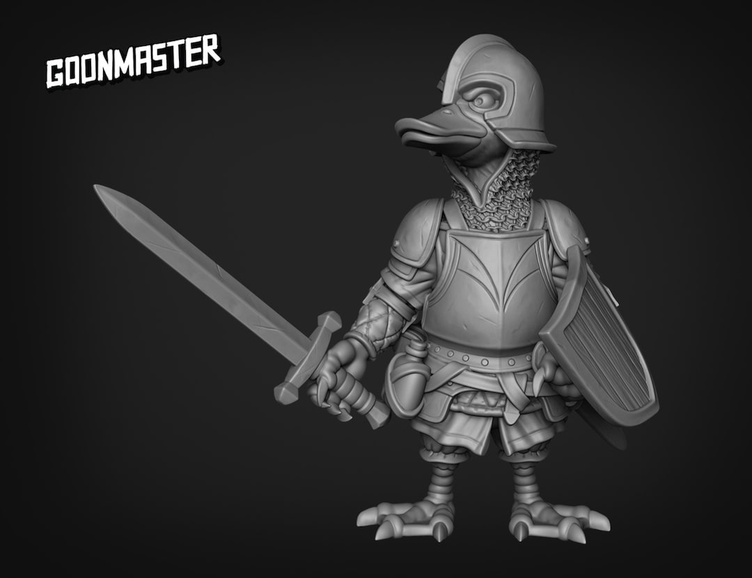Duck Knight #4 Miniature (with Helmet, Chainmail or Without) | Sculpt ...