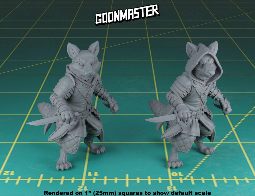 Red Fox Assassin Miniature #5 (hood up or Down) | Sculpt by Goonmaster ...