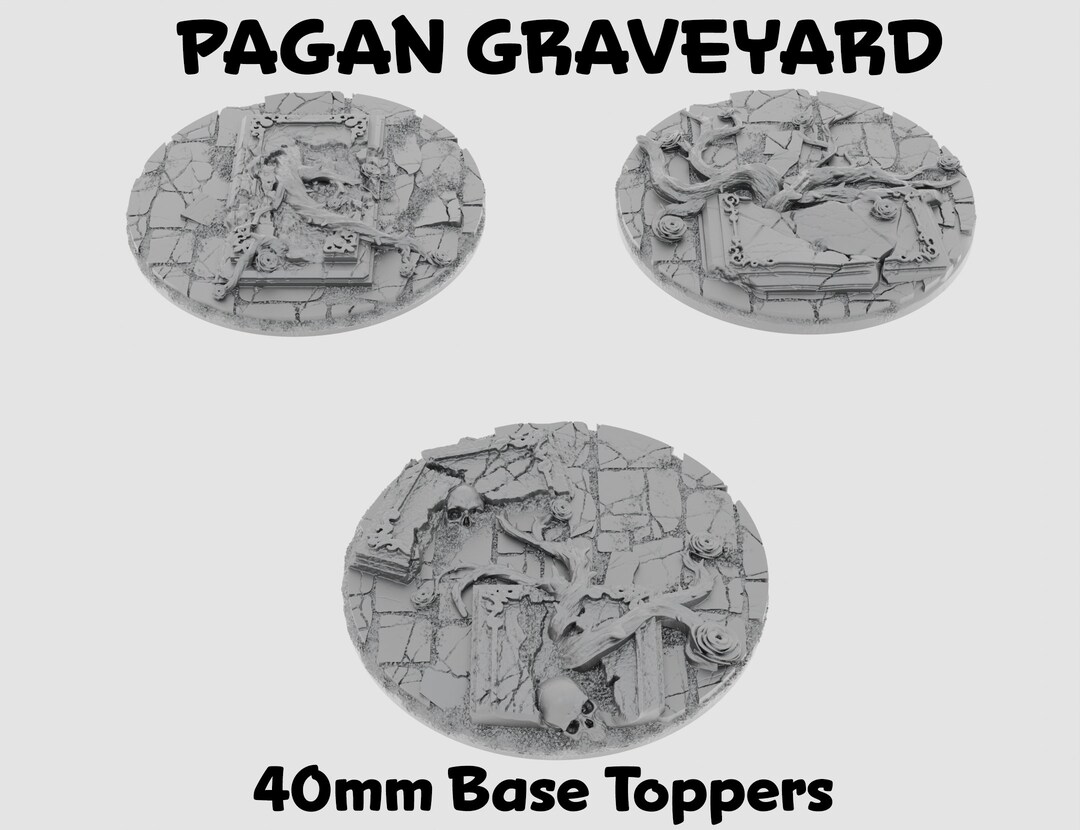 40mm Pagan Graveyard Base Toppers set of 3 Sculpts by Zabavka Workshop ...