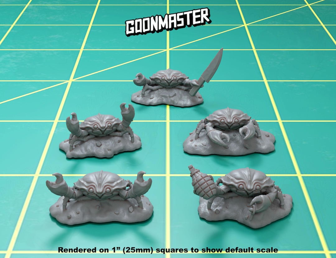 Base Bits - Crabs (5 Bit Pack) | Sculpts by Goonmaster | 32mm Scale ...
