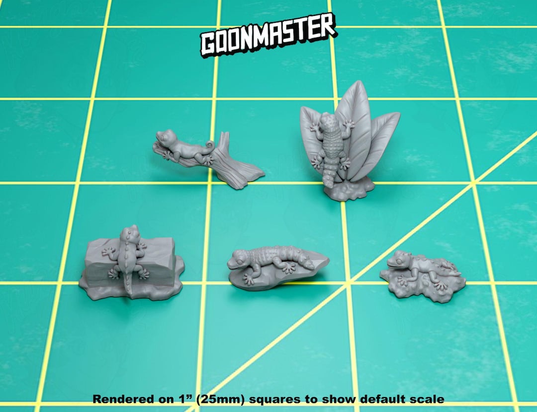 Base Bits - Lizards (5 Bit Pack) | Sculpts by Goonmaster | 32mm Scale ...