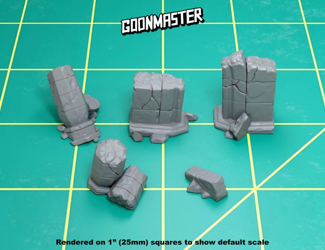 Base Bits - Building Ruins (5 Bit Pack) | Sculpts by Goonmaster | 32mm ...