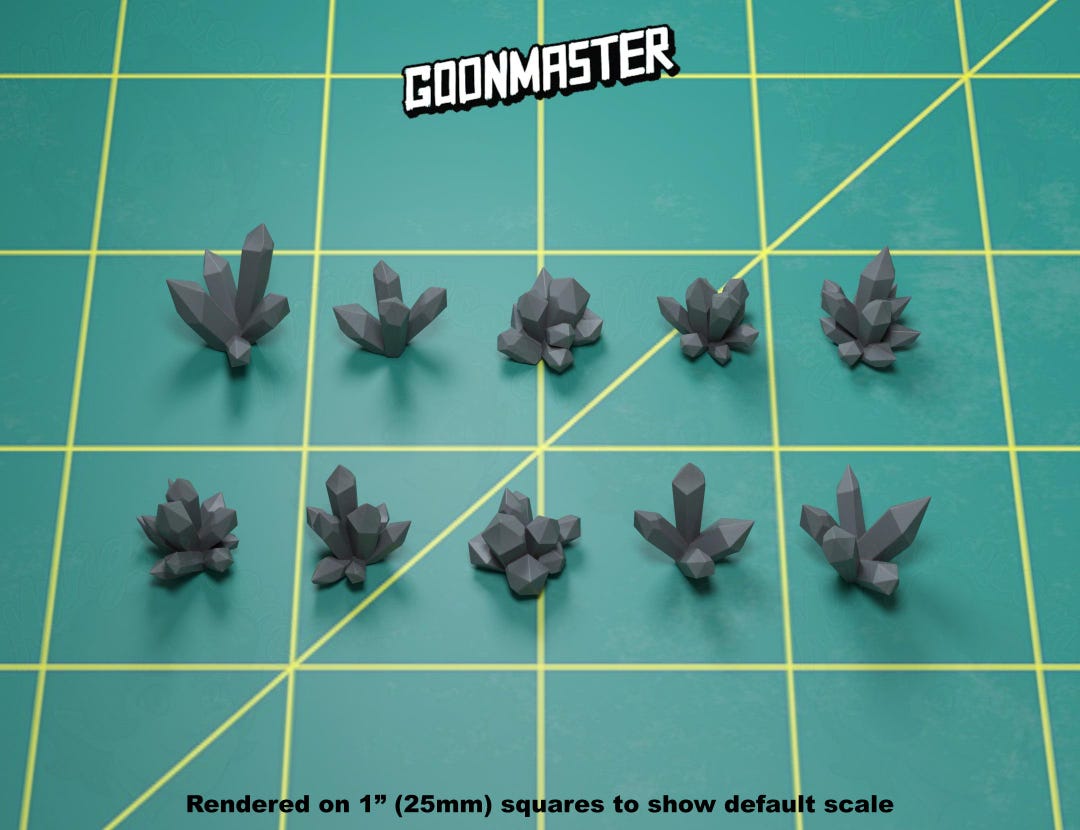 Base Bits - Crystals (10 Bit Pack) | Sculpts by Goonmaster | 32mm Scale ...