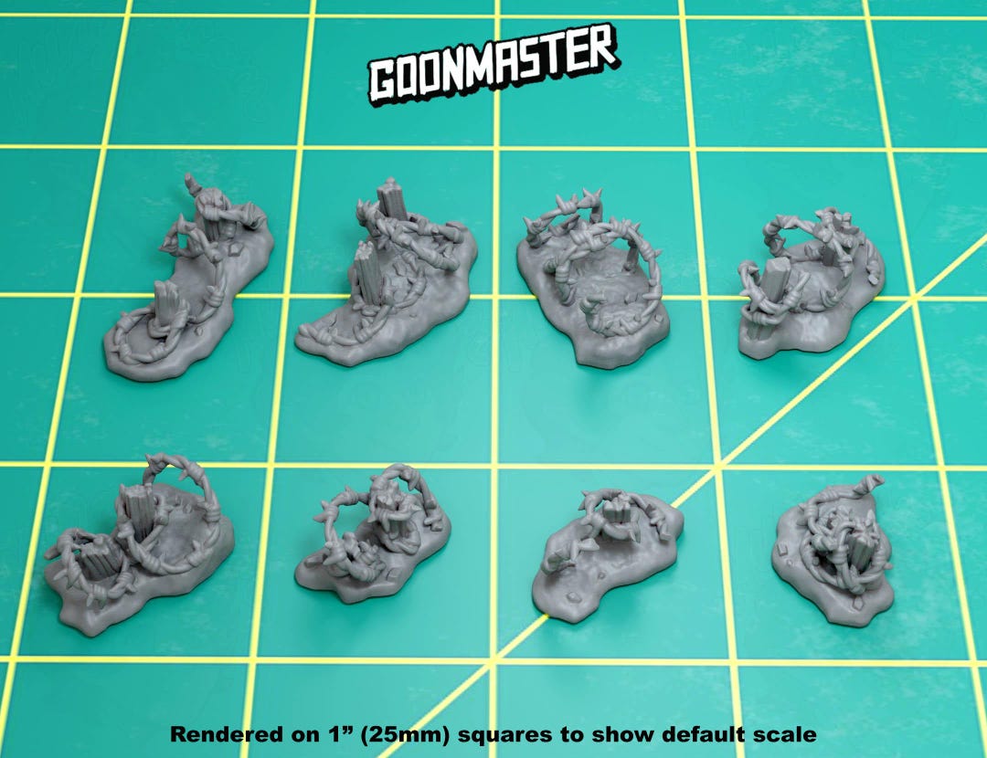 Base Bits - Barbed Wire Trench Fortifications (8 Bit Pack) | Sculpts by ...