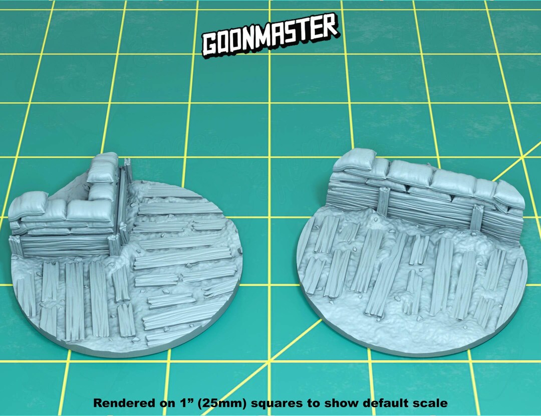 60mm Trench Base Toppers set of 2 Sculpts by Goonmaster Tabletop/rpg ...