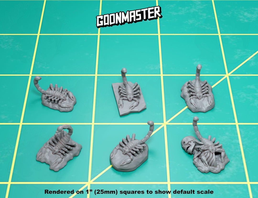 Base Bits - Scorpions (6 Bit Pack) | Sculpts by Goonmaster | 32mm Scale ...