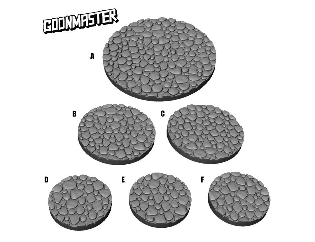 Cobblestone Bases 25mm 35mm and 50mm Sculpts by - Etsy