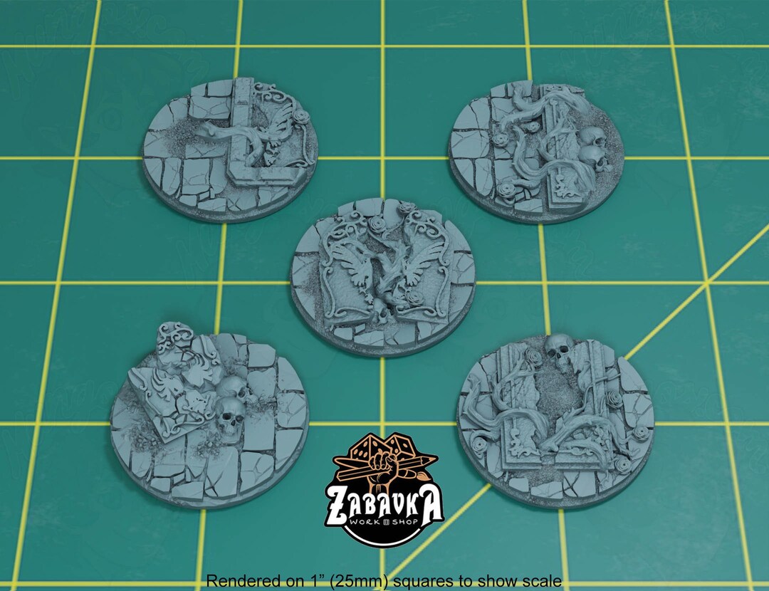 Pagan Graveyard Toppers for 32mm Plastic Bases (set of 5) | Sculpts by ...
