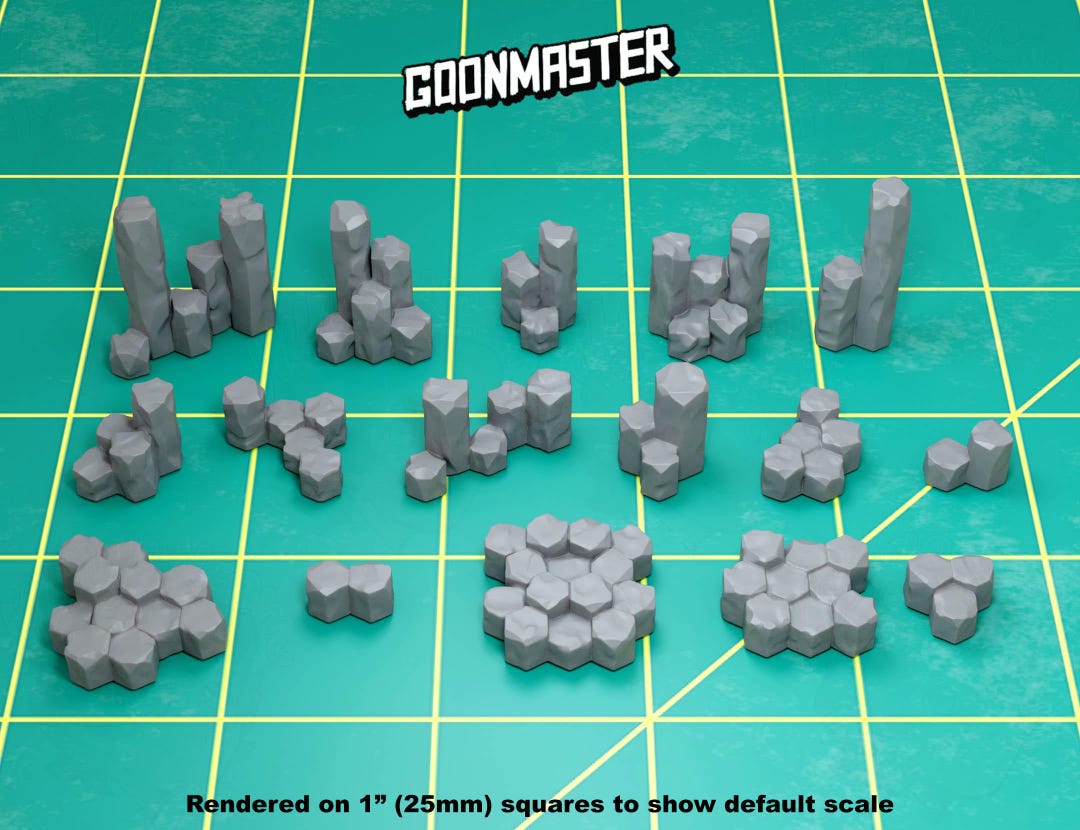 Base Bits - Basalt Columns (16 Bit Pack) | Sculpts by Goonmaster | 32mm ...