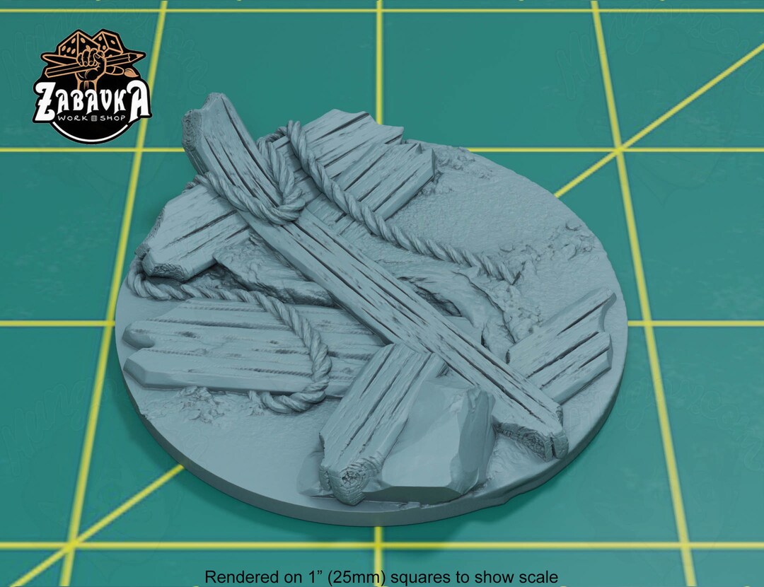 50mm Sunken Ship Base Topper Sculpts by Zabavka Workshop Tabletop/rpg ...