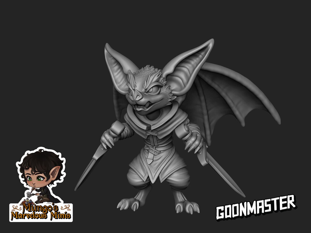 Bat Folk Knight Rogue 4 with or W/O Hood Sculpt by Goonmaster Fantasy ...
