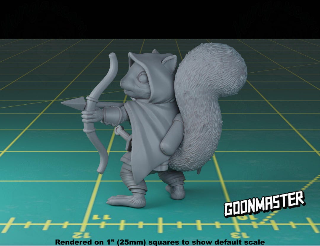 Squirrel Archer Miniature #2 | Sculpt by Goonmaster | Fantasy Tabletop ...