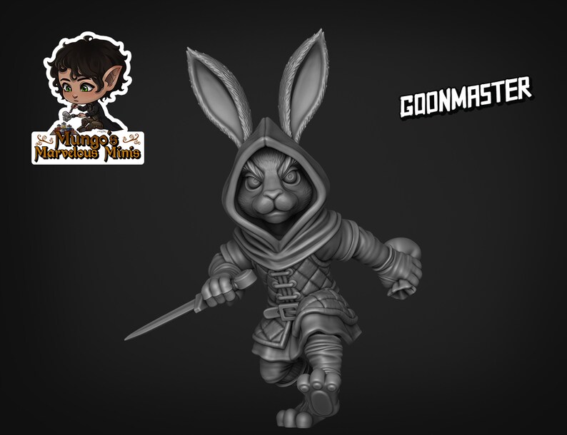 Rabbitfolk Harengon Rogue 1 Sculpt by Goonmaster Fantasy - Etsy