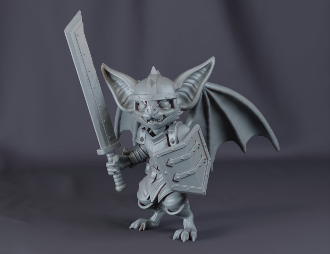 Bat Folk Knight With Sword and Shield #1 | Sculpt by Goonmaster ...