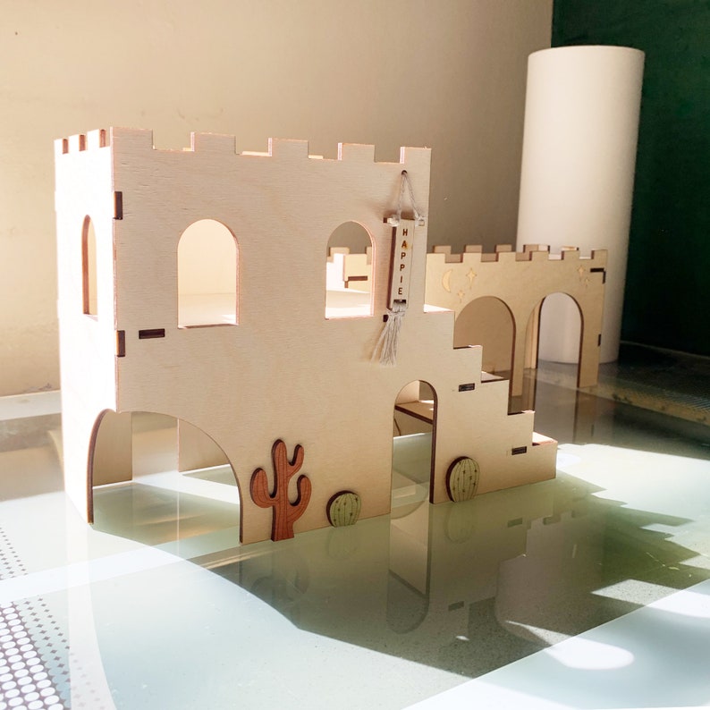 Custom 2 Layers BOHO Style Hamster Hideout/ Wild Desert Castle With ...
