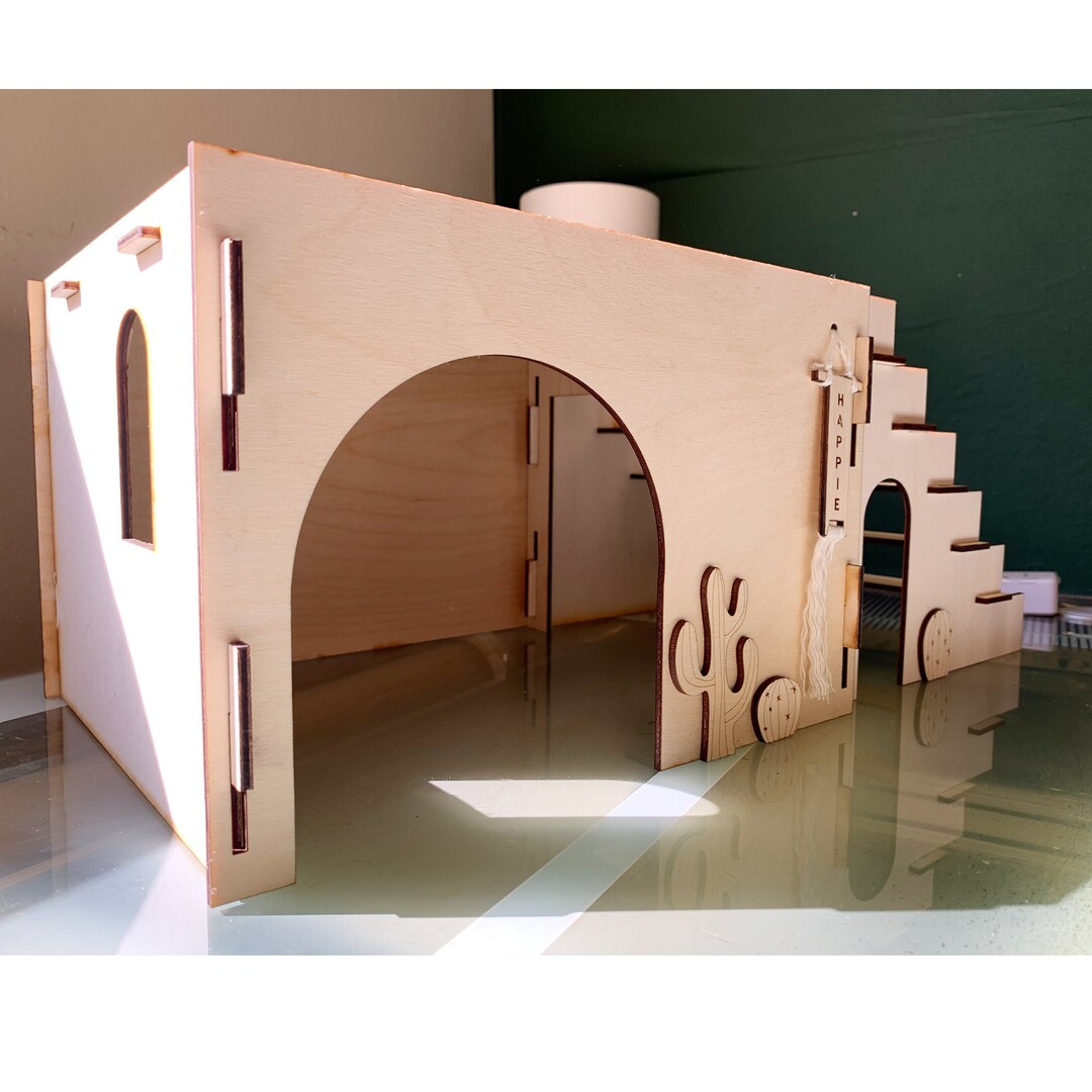 Custom XL BOHO Style Guinea Pig Hideout/ 2 Layers Guinea Pig Hideaway ...