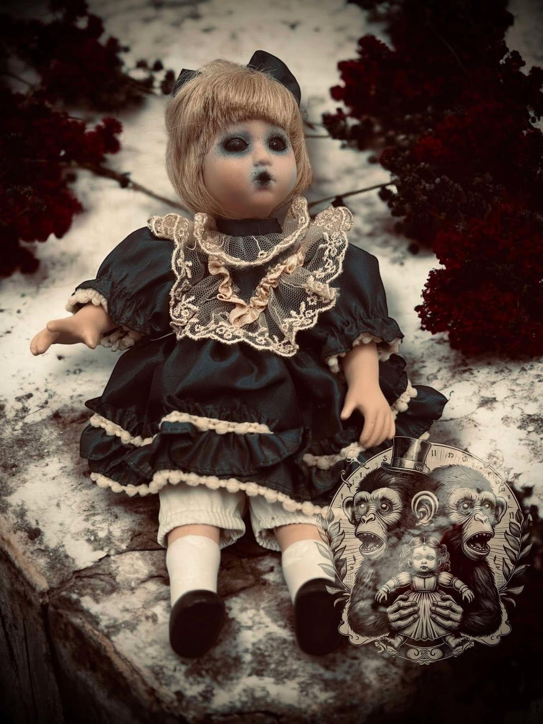 Hannah 10" Mini Haunt Doll Porcelain Zombie Haunted Spirit Paranormal ...