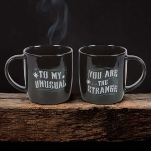 Gothic Strange and Unusual Couples 12 Oz Coffee Mug Set Ceramic Black ...