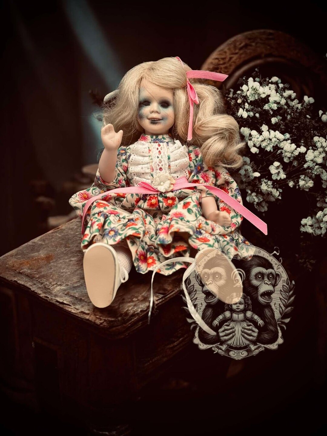 Aggie 9" Mini Haunt Doll Porcelain Zombie Haunted Spirit Paranormal ...