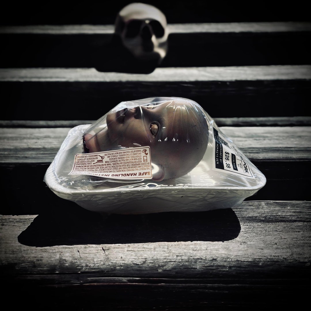 Vintage Package Meat Aged Long Pork Porcelain Doll Head Butcher Gothic ...