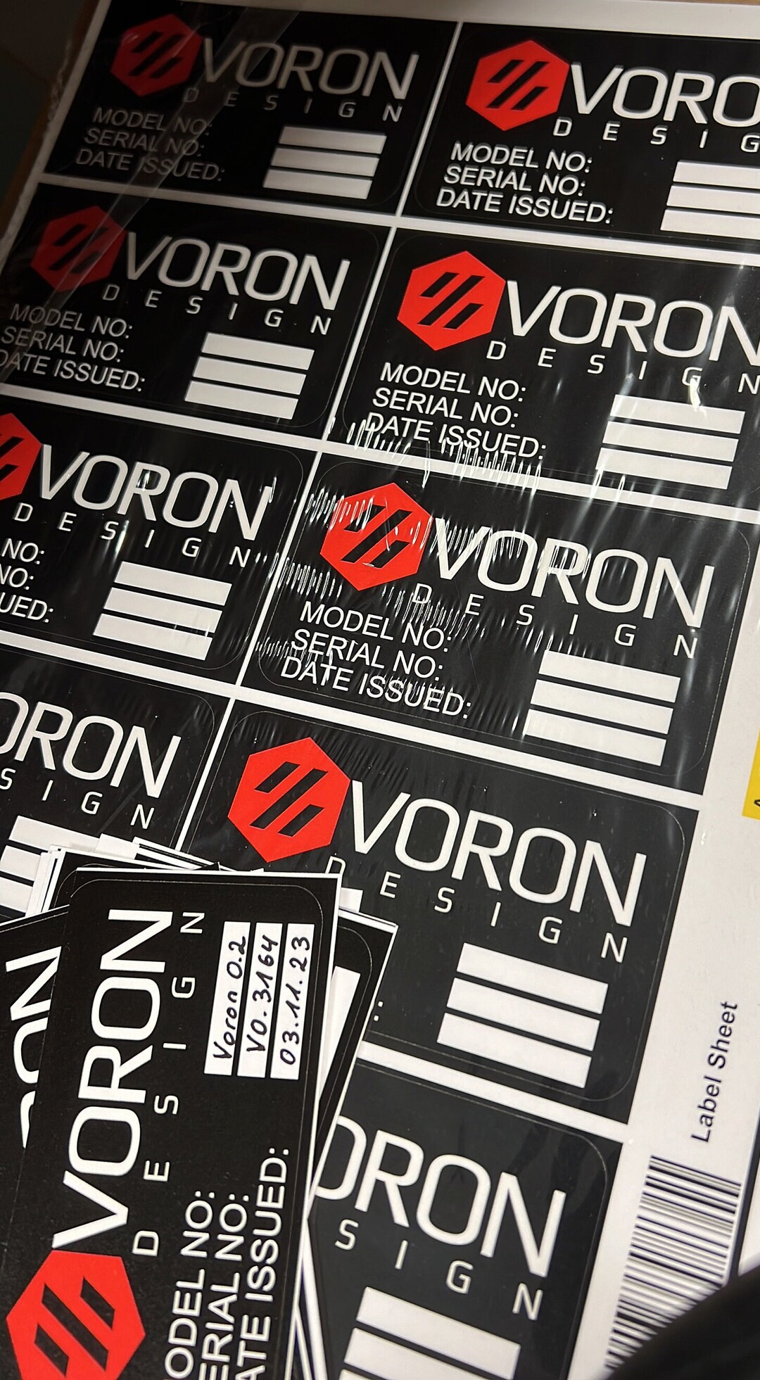 Voron Serial Sticker Serial Number Plate - Etsy