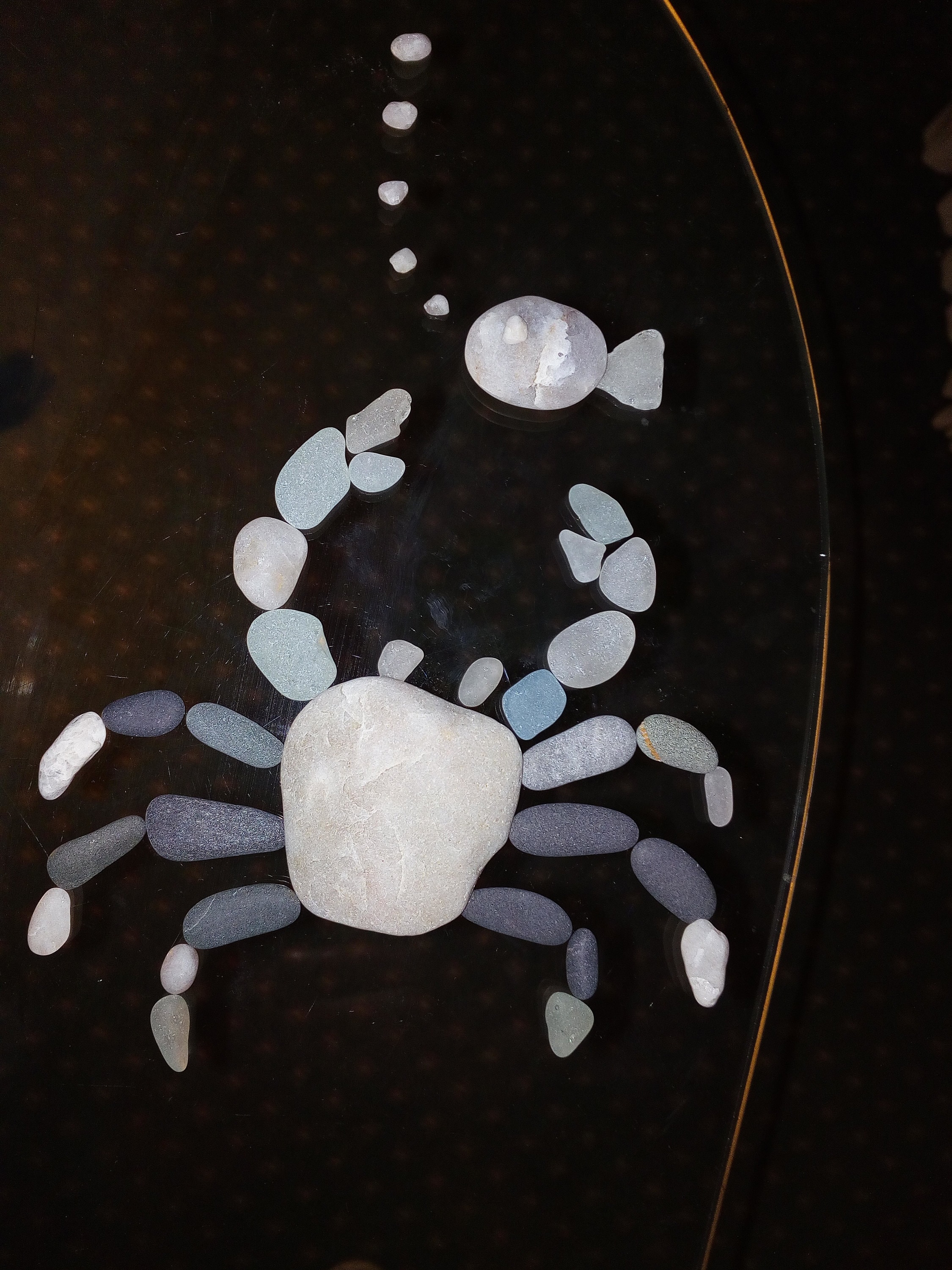 Pebble Art - Translucent Quartz Crab - Etsy UK
