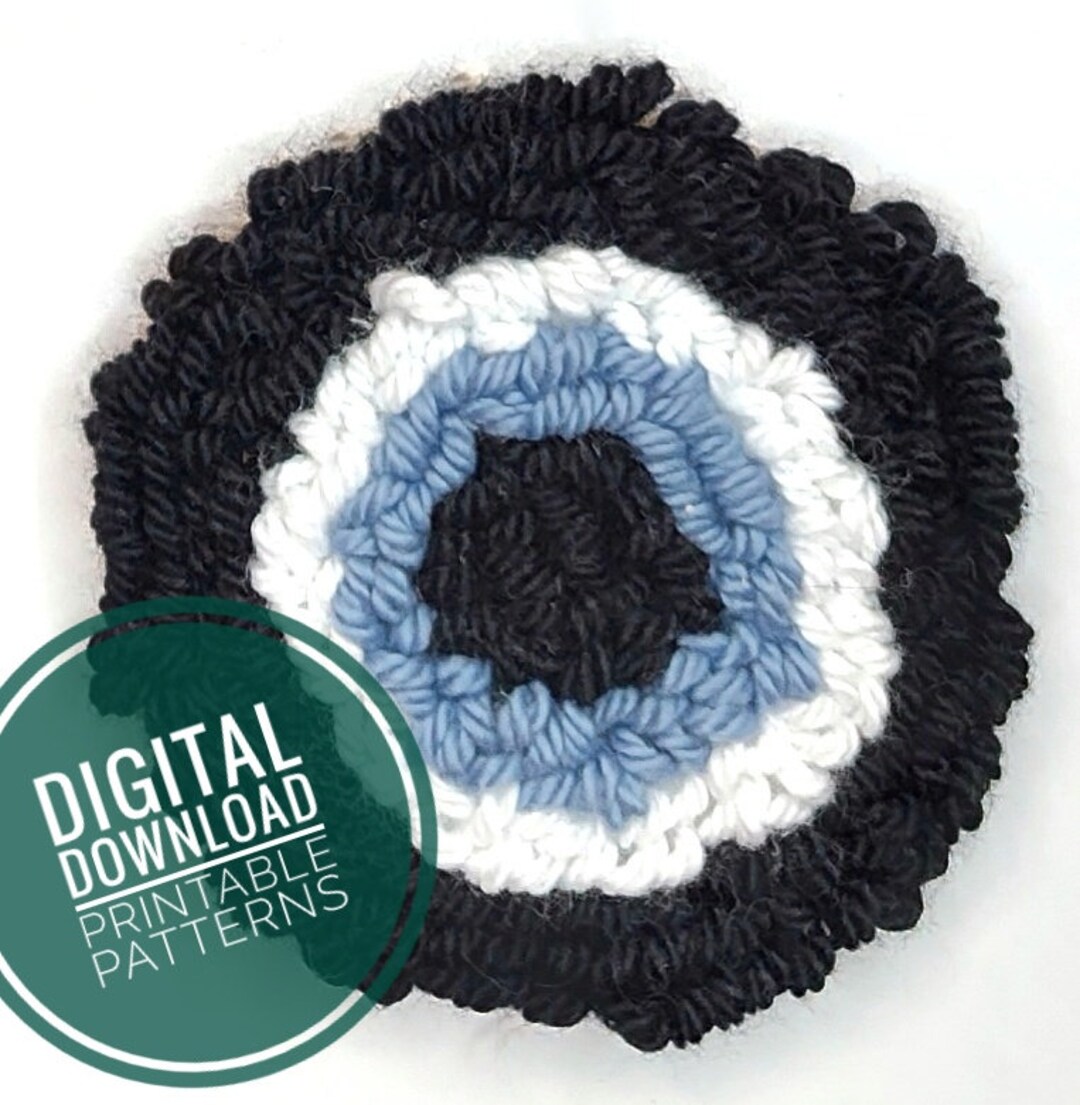 Evil Eye Punch Needle Template Digital File Only Printable Patterns Car ...