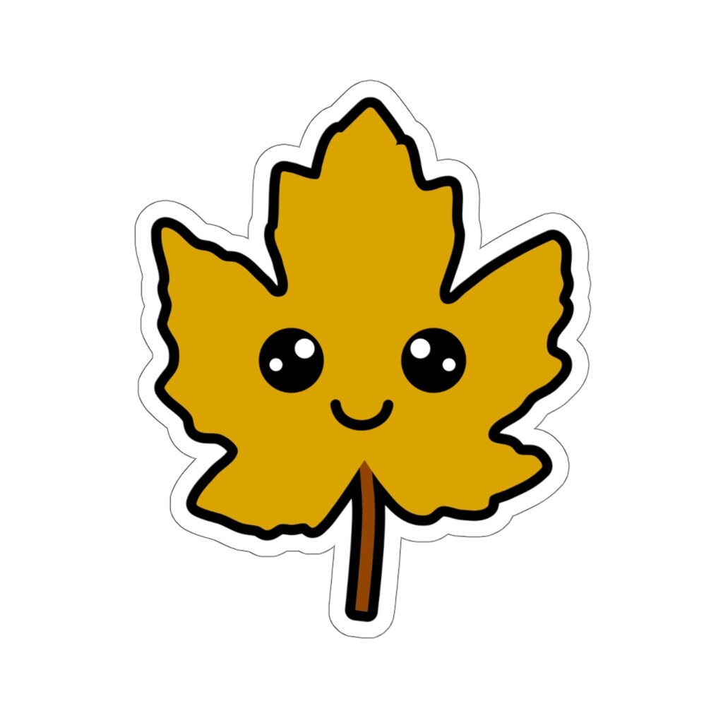 Yellow Leaf Sticker - Etsy
