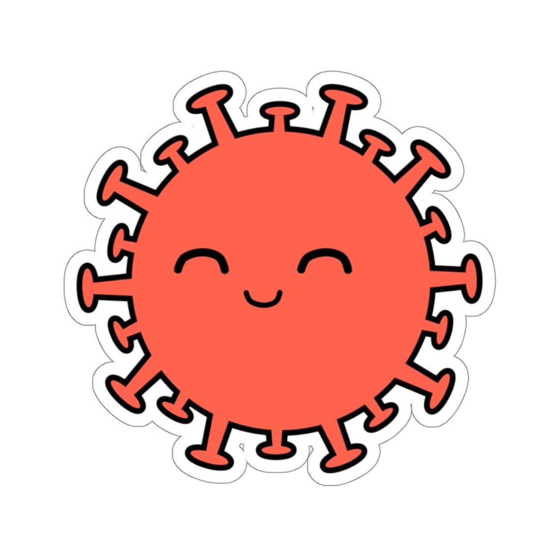 Happy Virus Sticker - Etsy