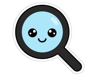 Magnifying Glass Sticker - Etsy