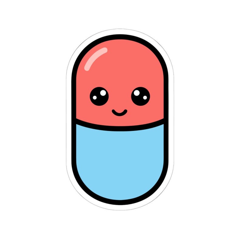 Blue Pill Sticker - Etsy