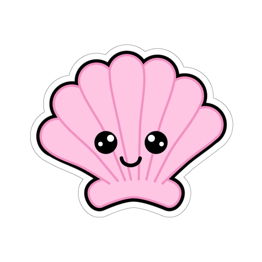 Pink Sea Shell Sticker - Etsy
