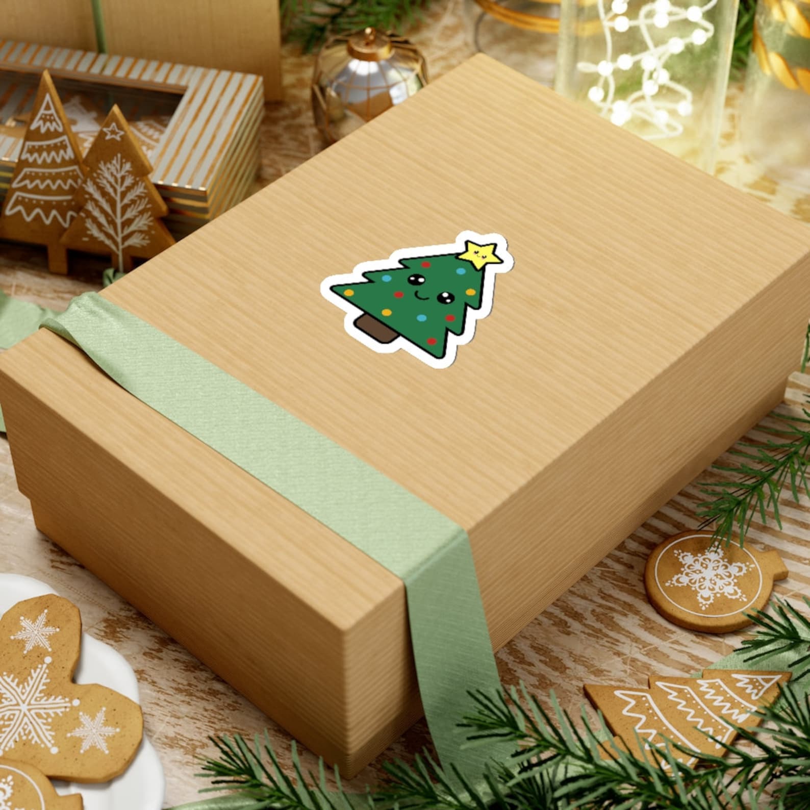 Christmas Tree Sticker - Etsy