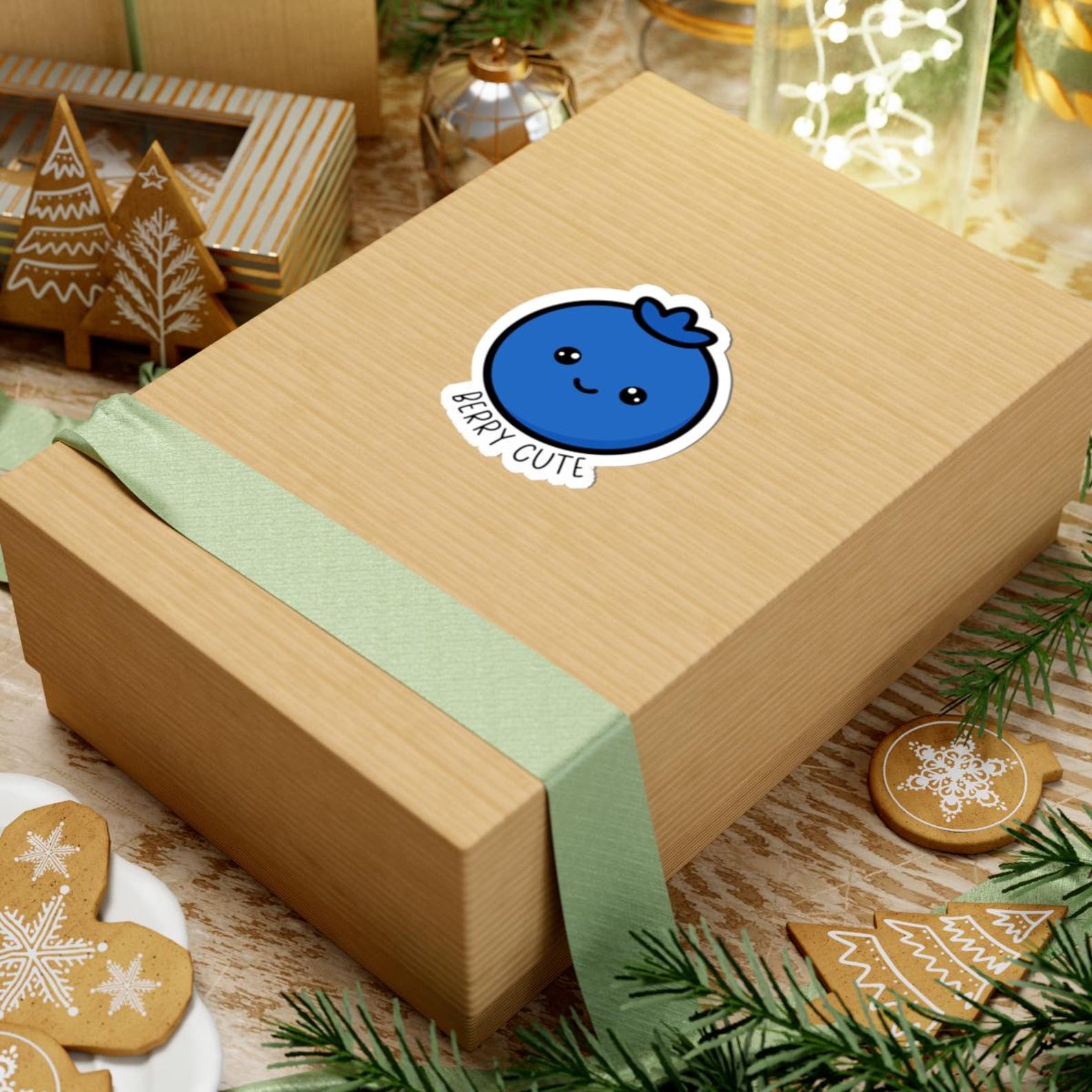 Berry Cute Blueberry Sticker - Etsy