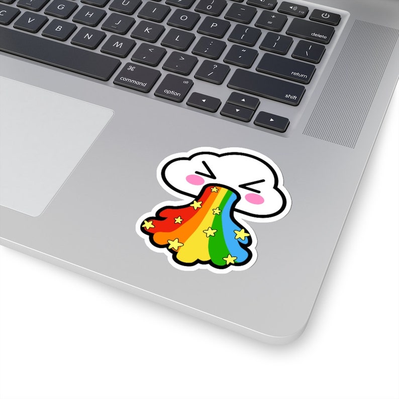 Cloud Rainbow Barf Sticker - Etsy