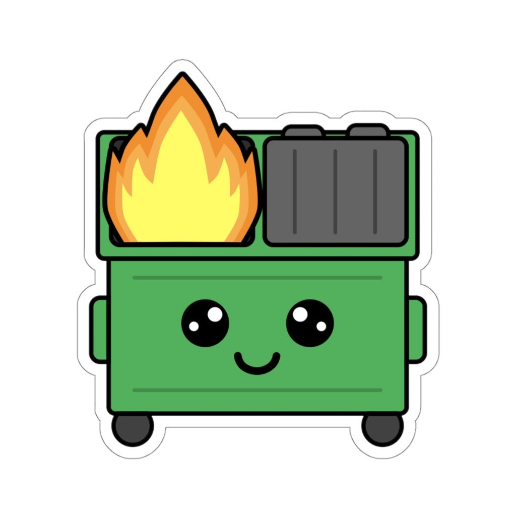 Dumpster Fire Sticker - Etsy