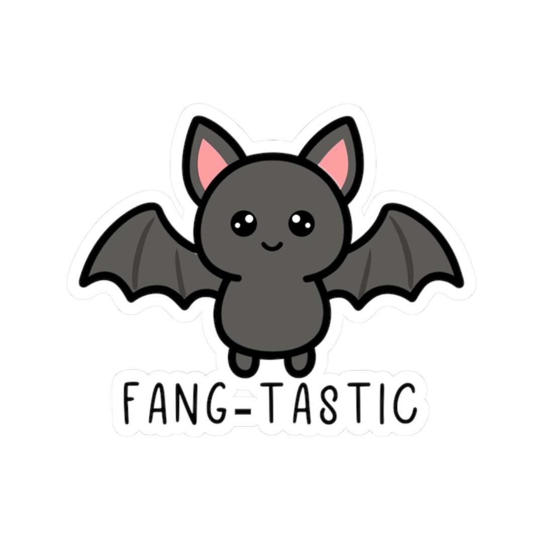 Fang-tastic Bat Sticker - Etsy
