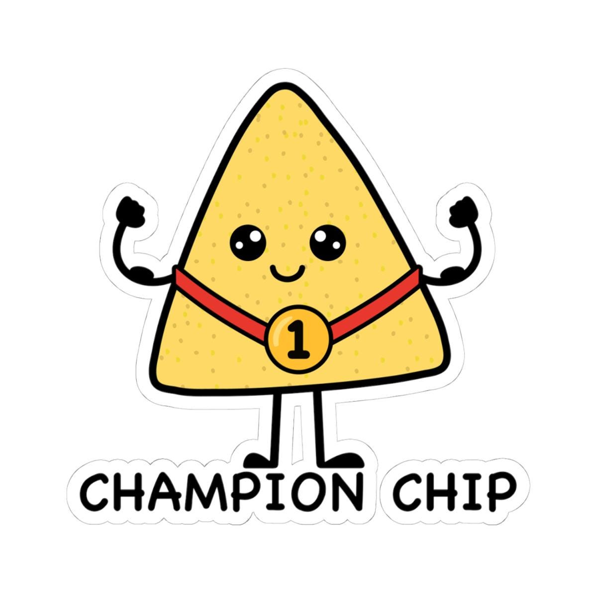 Champion Chip Nacho Sticker - Etsy