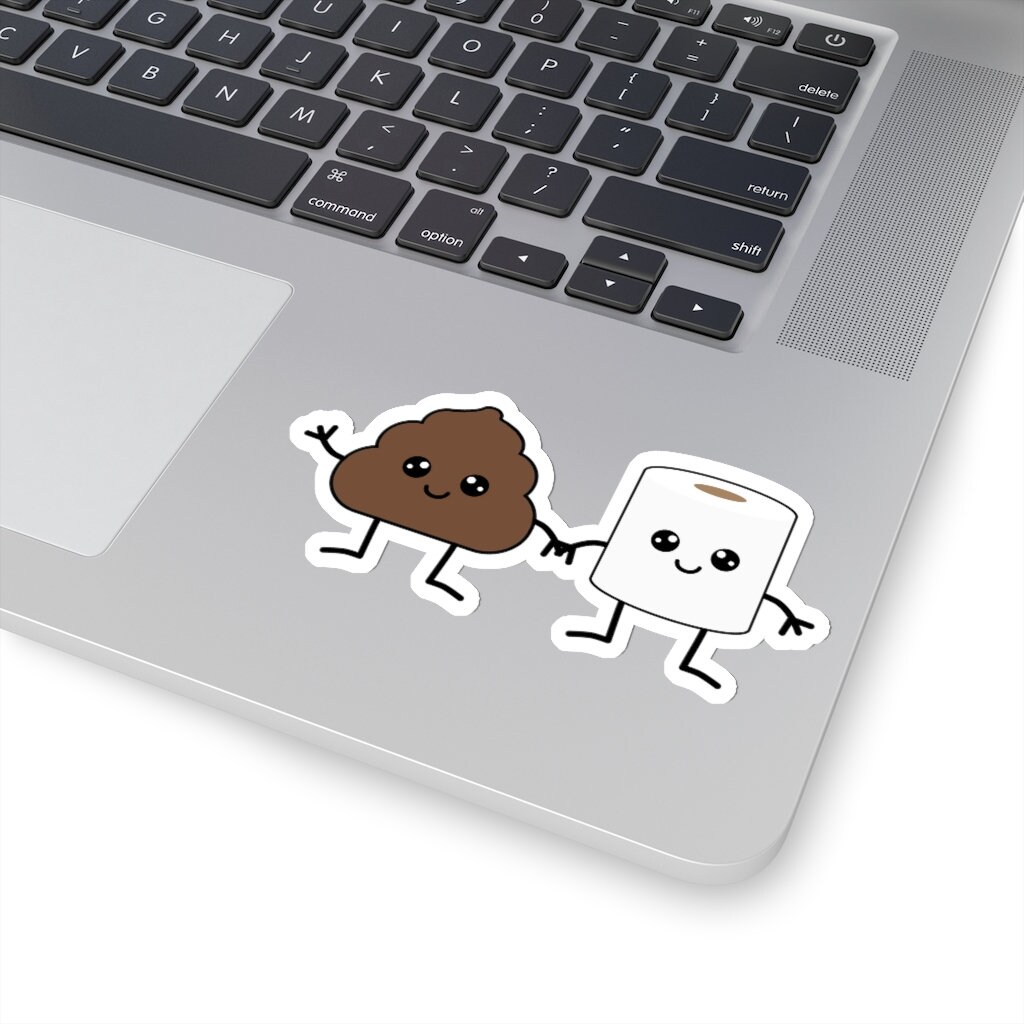 Poop & Toilet Paper Sticker - Etsy