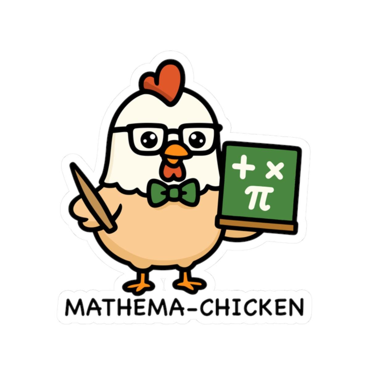 Mathema-chicken Math Teacher Sticker - Etsy