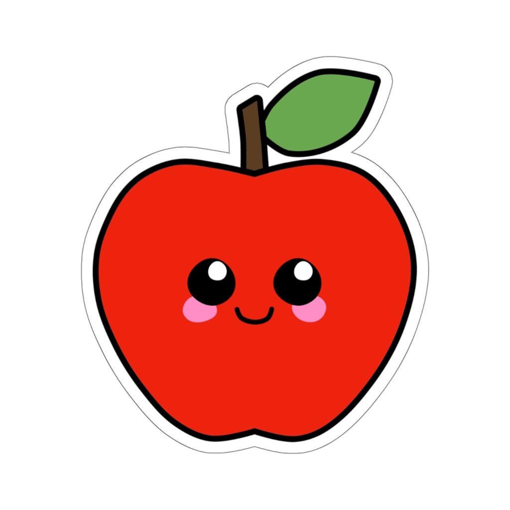 Red Apple Sticker - Etsy