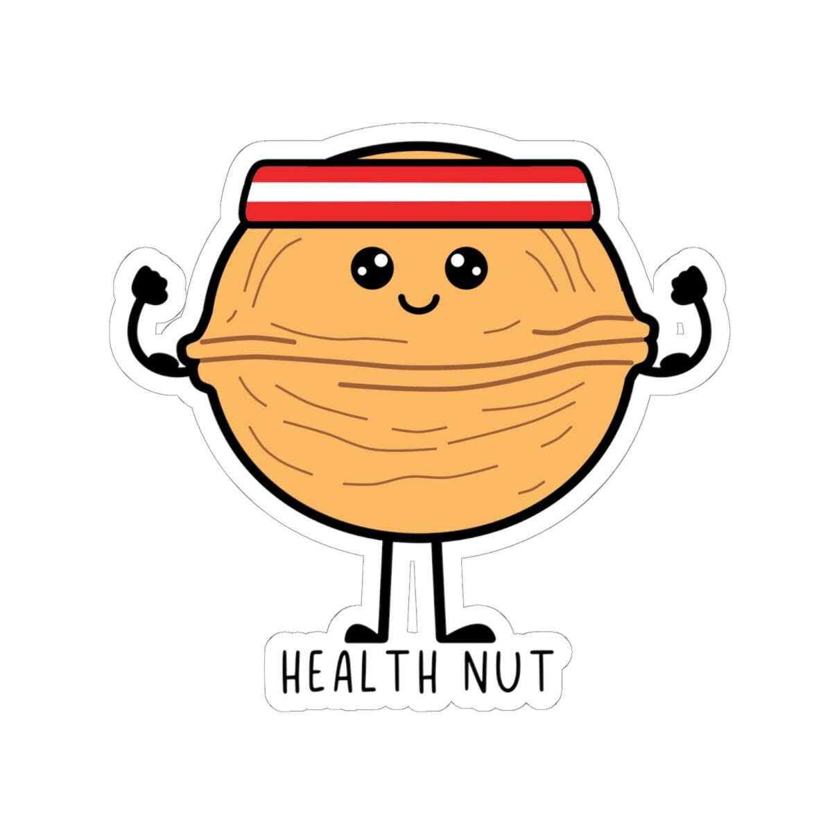 Health Nut Walnut Sticker - Etsy