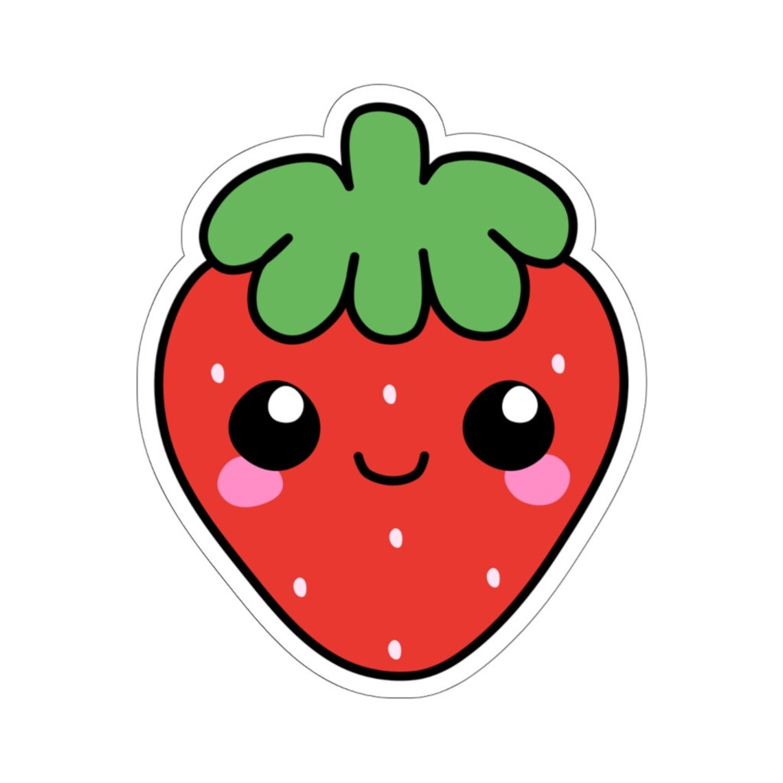 Strawberry Sticker - Etsy