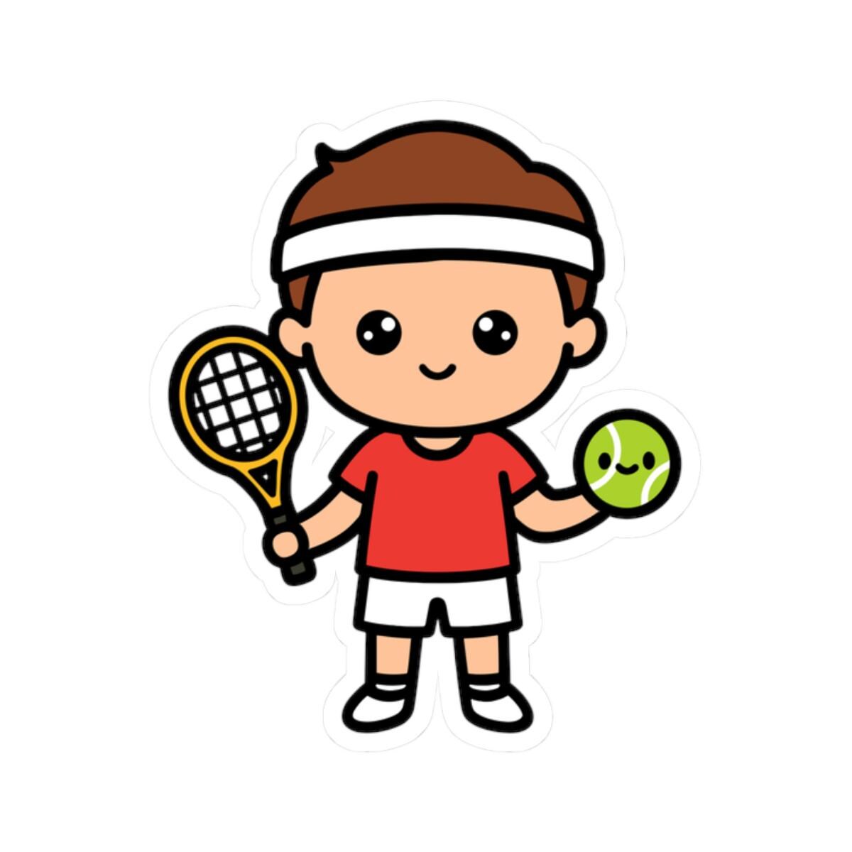 Tennis Player Boy Sticker - Etsy