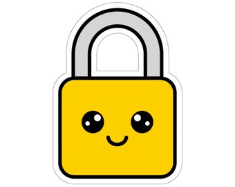 Lock Sticker - Etsy