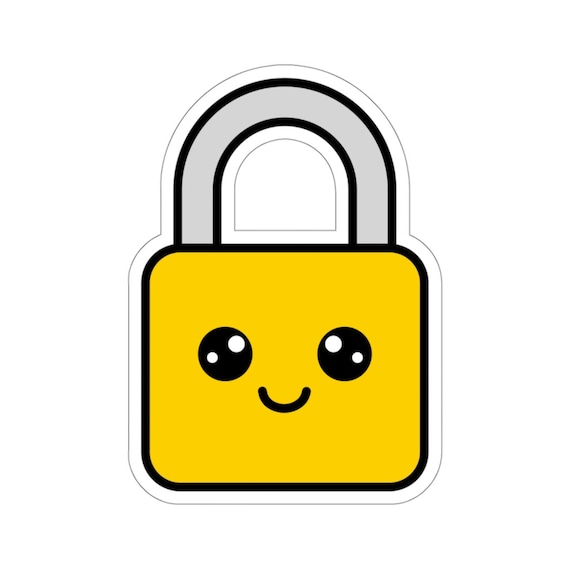 Lock Sticker - Etsy