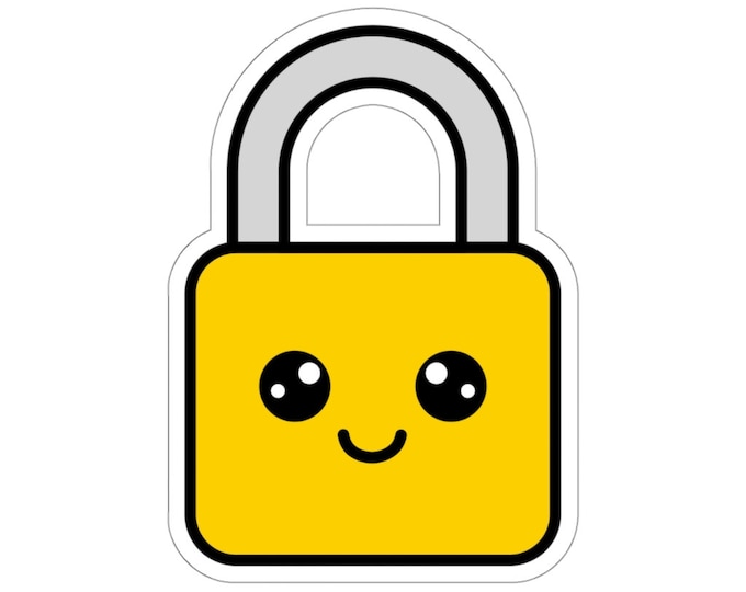Lock Sticker - Etsy