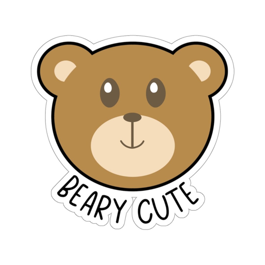 Beary Cute Bear Sticker - Etsy