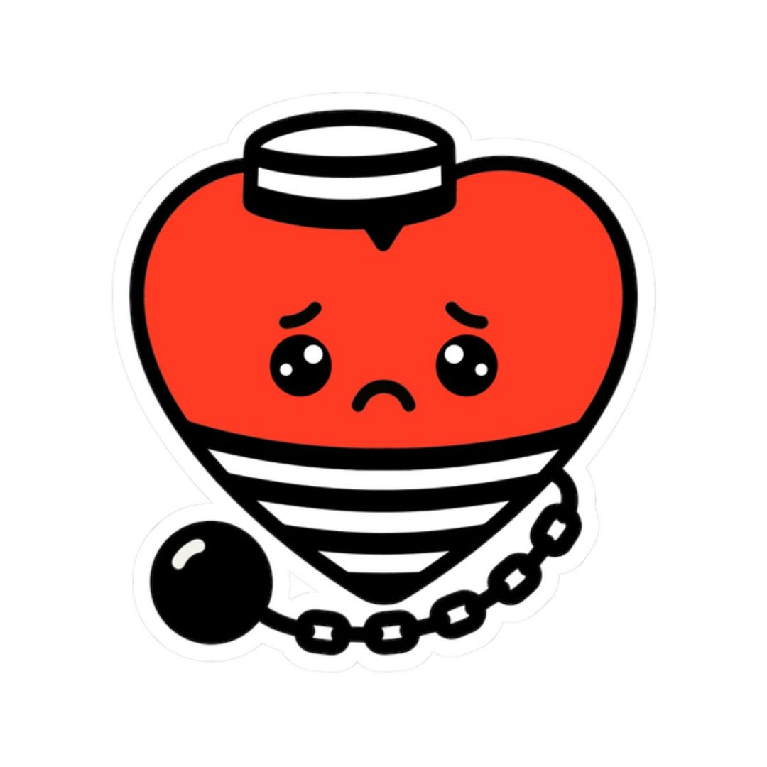 Cardiac Arrest Heart Sticker - Etsy